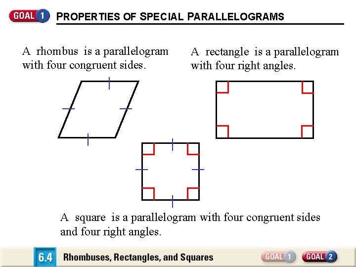 Chapter 6 Section 6 4 B Rhombuses Rectangles
