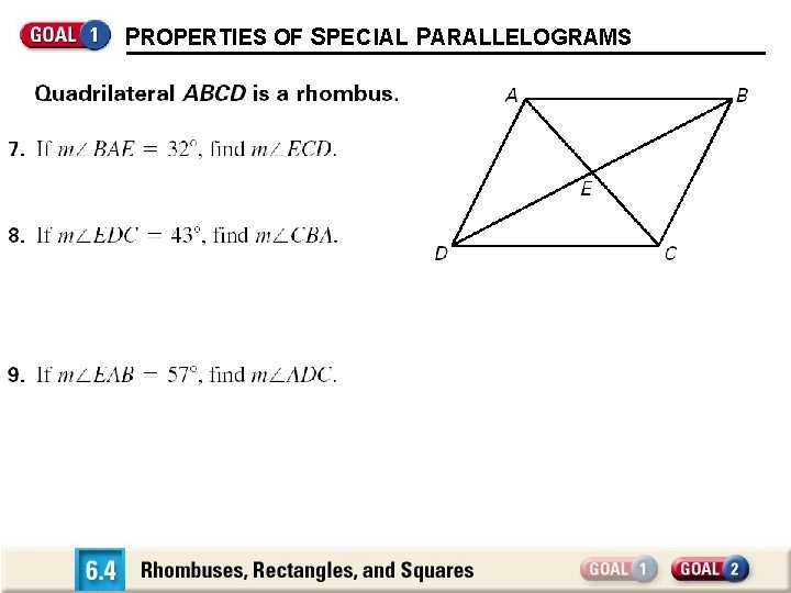 Chapter 6 Section 6 4 B Rhombuses Rectangles