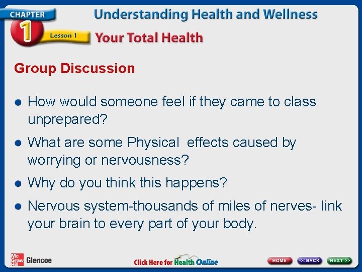 health A combination of physical mentalemotional and social