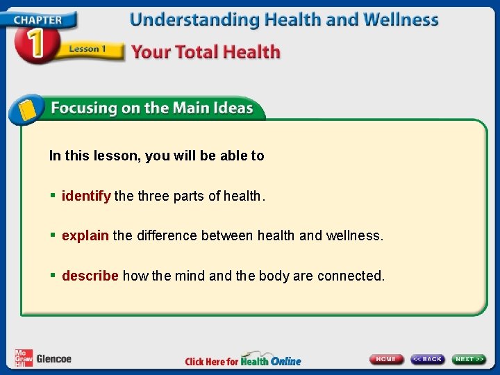health A combination of physical mentalemotional and social
