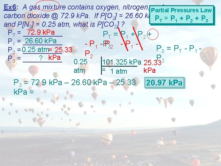 Basic Gas Laws 42711 Combined and Partial Pressures