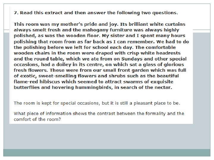 CAMBRIDGE IGCSE EXTENDED READING PAPER QUESTION 3 SUMMARISE