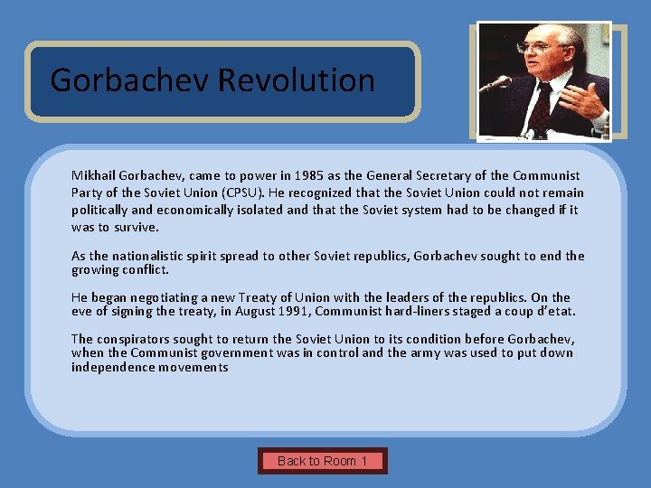 The Fall of the Soviet Union GorbachevPutin Visit