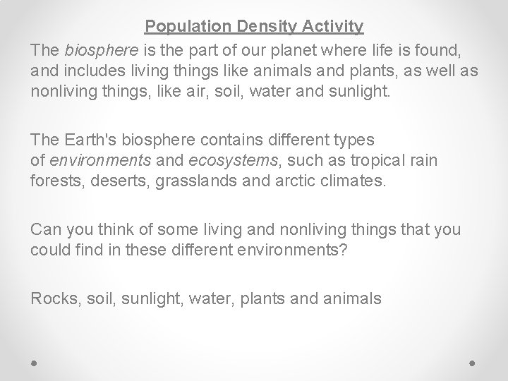 November 2014 Ms Mc Canns Environmental Science Class