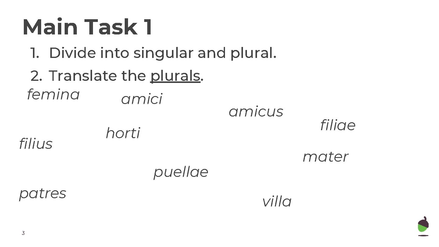 The Nominative Plural Worksheet Latin Mr Furber 1