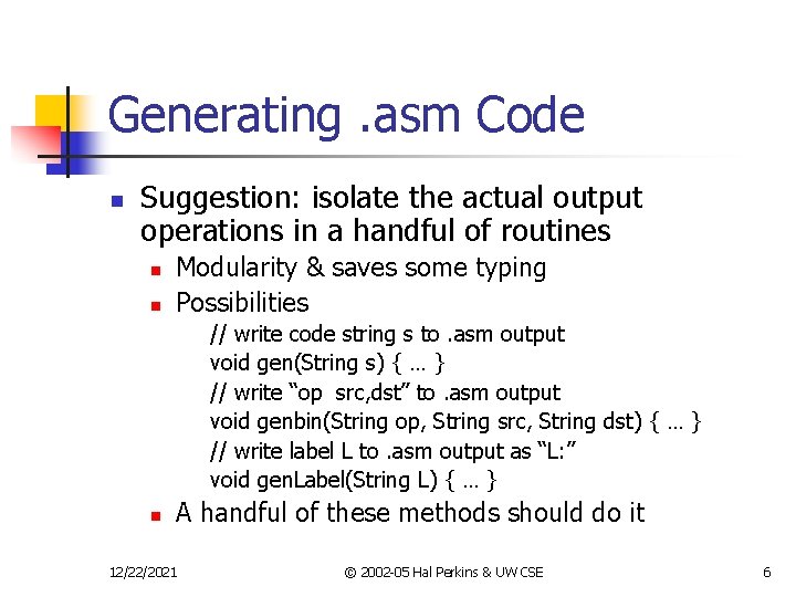CSE P 501 Compilers Running Mini Java Basic