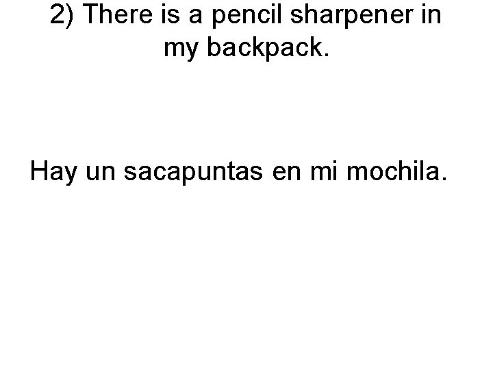 Classroom Objects In Spanish all objects are masculine