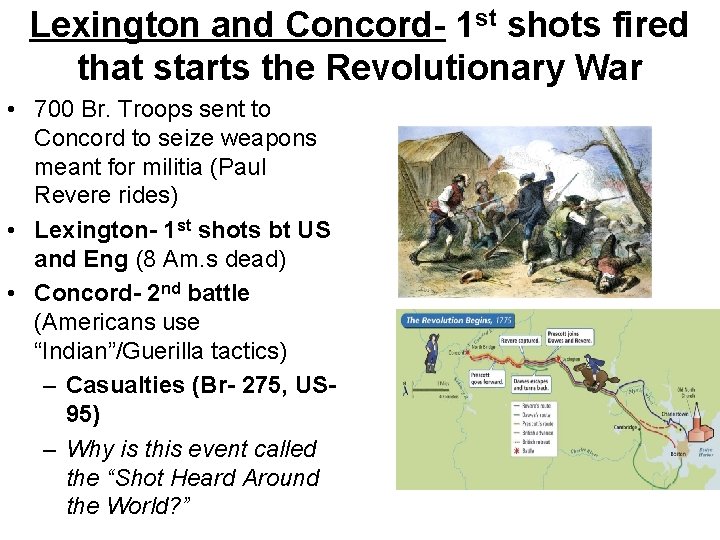 Years leading to the Revolutionary War Objectives 1