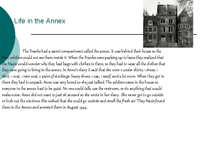 Anne Frank By Samantha Introduction Anne Frank is
