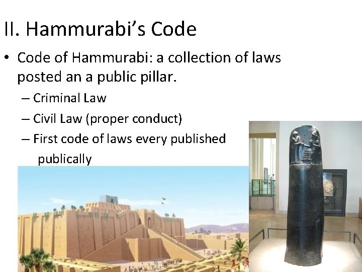 Babylon and the Code of Hammurabi Global History