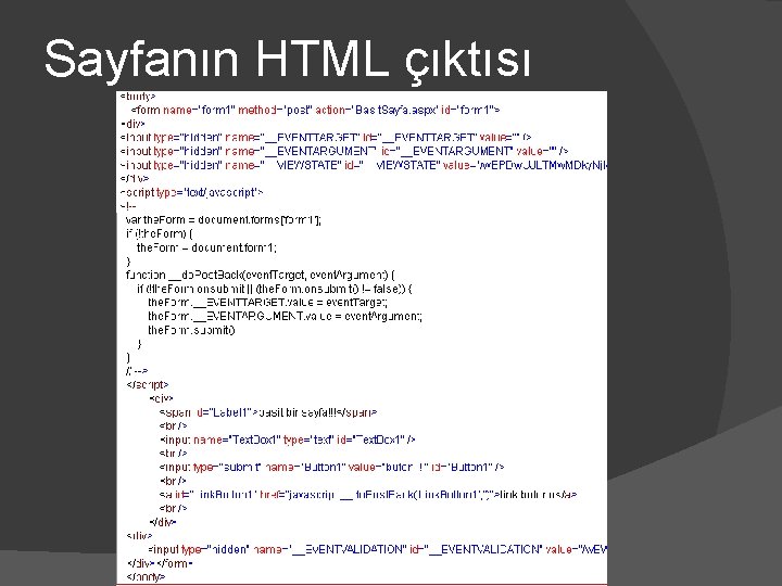 ASP NET WEB FORMS MVC FRAMEWORK Hazrlayan Koray