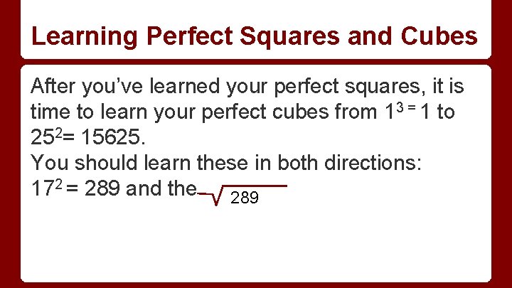 Number Sense Techniques to make your mental math