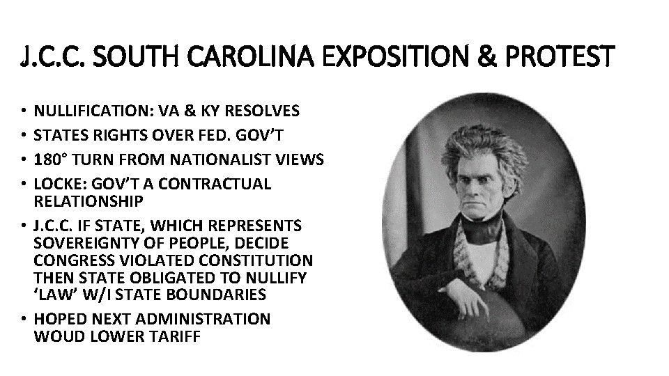 THE RISE OF ANDREW JACKSON OBJ TO EXPLAIN