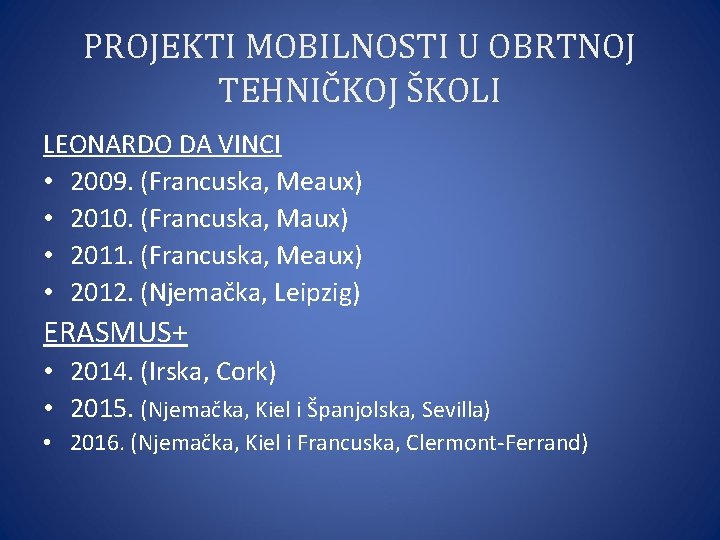 PROJEKTI MOBILNOST UENIKA prezentacija za roditelje 1 roditeljski