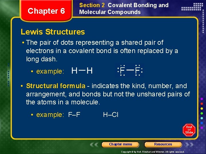 Chapter 6 Section 2 Covalent Bonding and Molecular