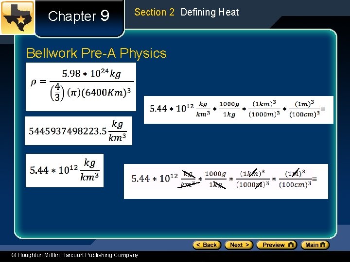 Chapter 9 Section 2 Defining Heat Bellwork PreA