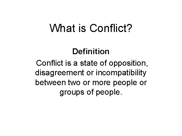 Introduction to Conflict Management Lecture 1 Text Book