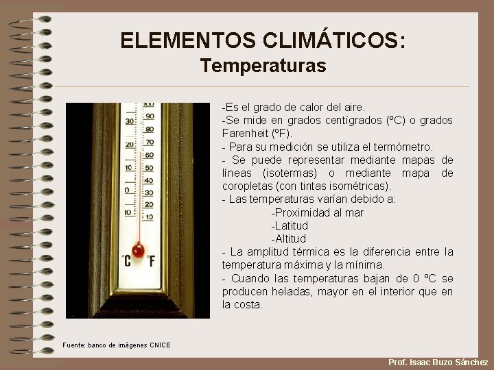 TIEMPO Y CLIMA FACTORES Y ELEMENTOS Isaac Buzo