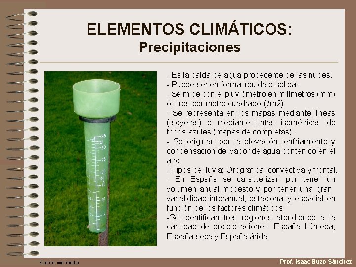 TIEMPO Y CLIMA FACTORES Y ELEMENTOS Isaac Buzo