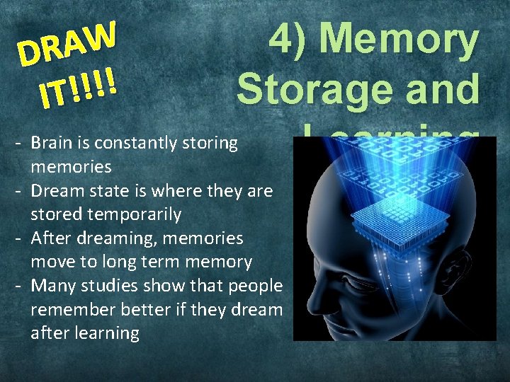 7 DREAM THEORIES 1 What do you remember