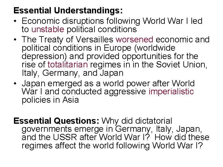 The Interwar Years 1919 1939 Dubbs World Essential