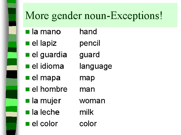 SPANISH Middle School Grammar Lesson Subject pronouns Verbs