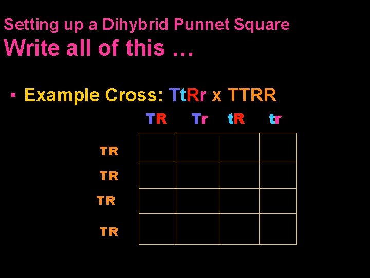 Section 6 5 Part 2 Dihybrid Crosses Write