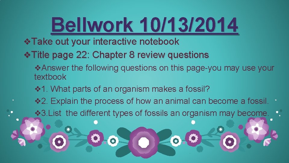 Bellwork 1062014 v Grab you textbook from the