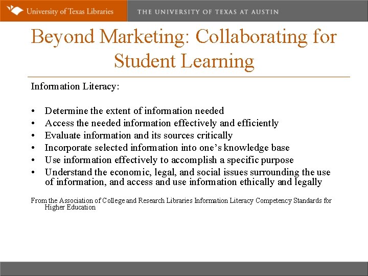 University of Texas Libraries Integrating Library Resources with