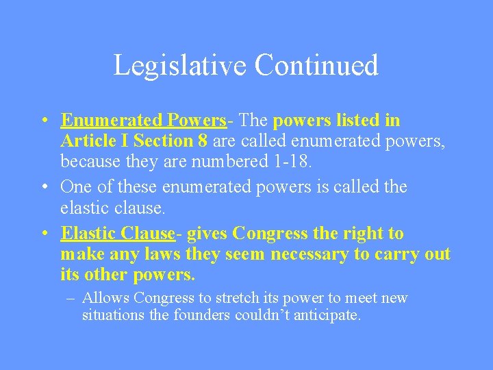 Three Branches of Government The Constitution The US