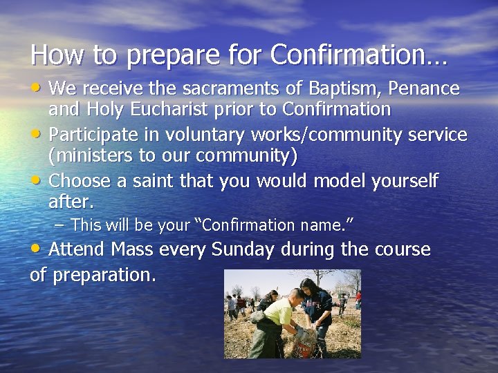 Inspired by the Spirit Confirmation Book Lesson Schedule