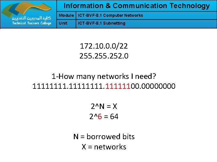 Information Communication Technology Module ICTBVF8 1 Computer Networks
