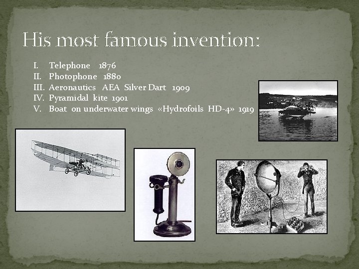 Biography of the famous inventor Alexandr Graham Bell