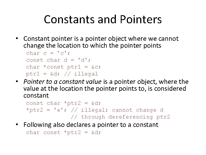 Pointers What Is Pointer Every Variable Has Memory