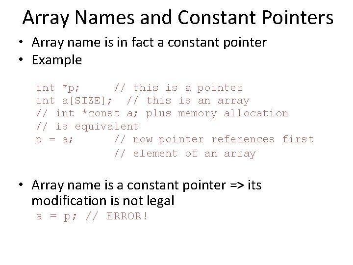 Pointers What is Pointer Every variable has memory
