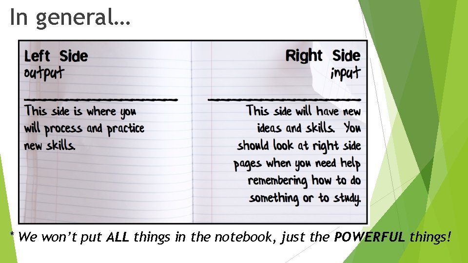 Interactive Science Notebook Instructions on how to set