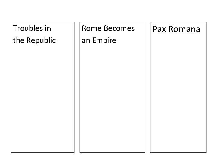 Roman Republic to Roman Empire 2 social classes