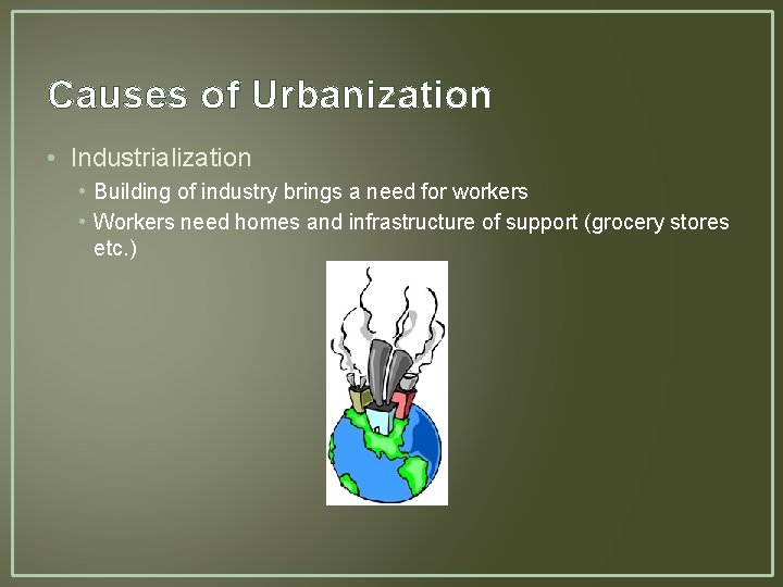 Urbanization South America What does URBAN mean Brainstorm
