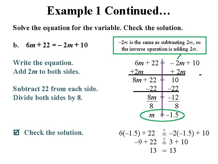 Lesson 4 7 Solving Equations with Variables on