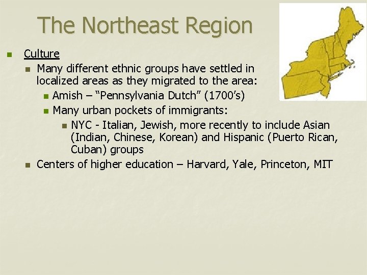 Regions of the United States Based on similarities