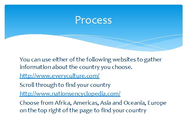 All About A country of your choice Introduction