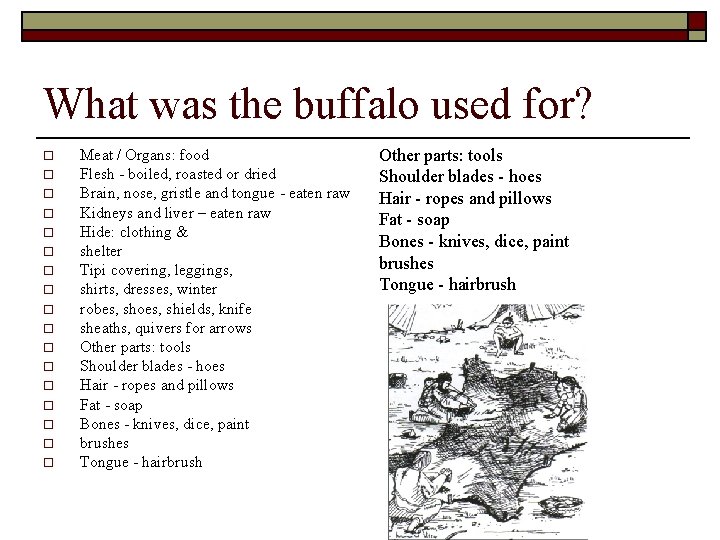Native Americans Sioux The Role of The Buffalo