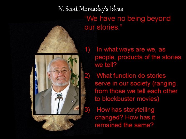 Native American Oral Tradition N Scott Momaday Biography