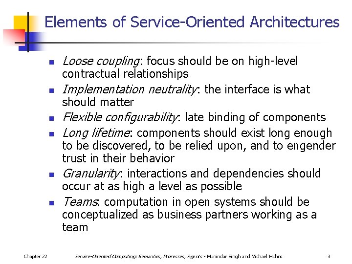 Chapter 22 Building SOC Applications ServiceOriented Computing Semantics