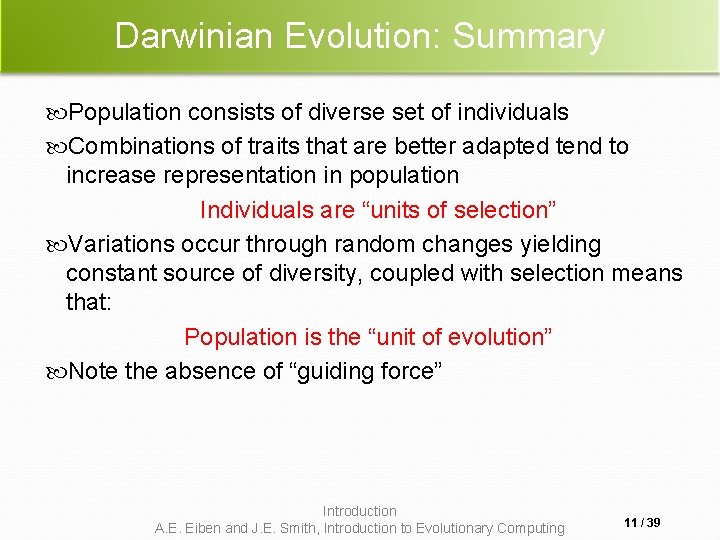 Introduction Chapter 1 Introduction A E Eiben and