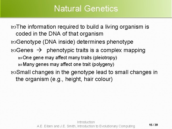 Introduction Chapter 1 Introduction A E Eiben and