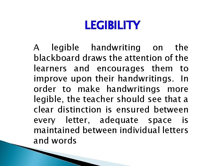 BLACK BOARD WRITING SKILL Introduction of Blackboard Writing