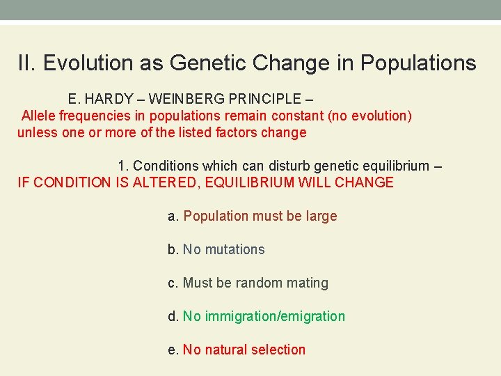 BIOLOGY CHAPTER 17 Evolution of Populations I Genes