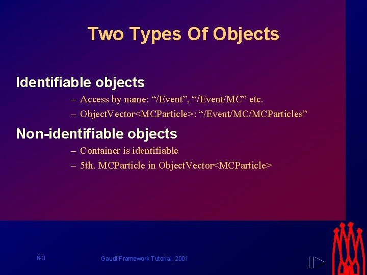 6 Creating Objects and Writing Data Gaudi Framework