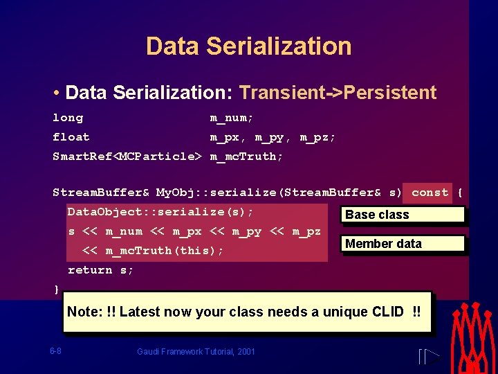 6 Creating Objects and Writing Data Gaudi Framework